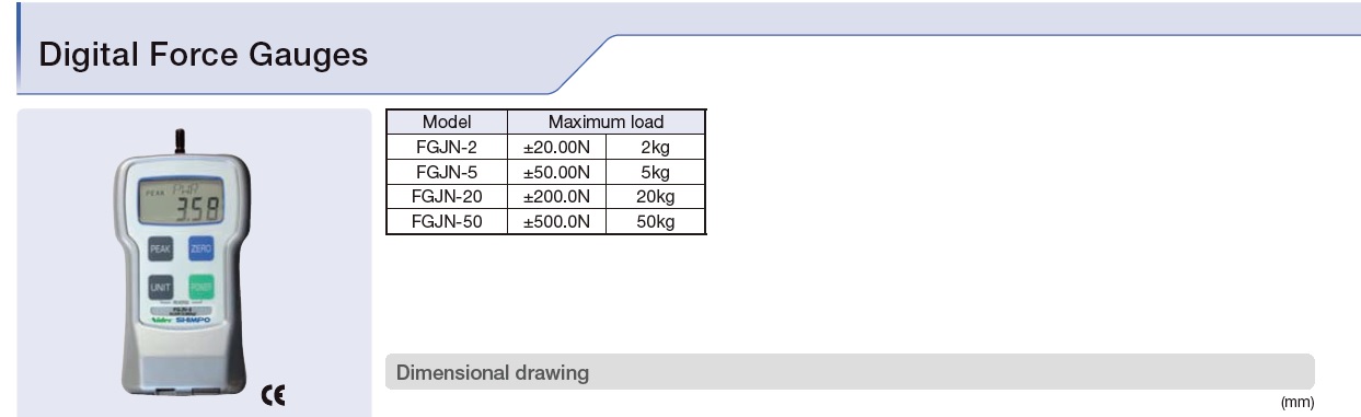 Ichiban Precision Sdn Bhd - Shimpo - Shimpo Digital Force Gauge (Economy Type)